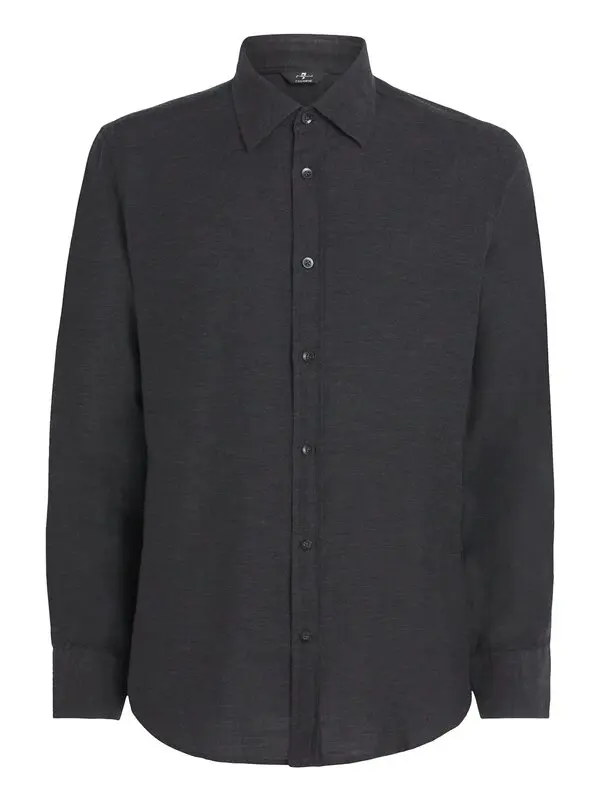7 For All Mankind Cotton-cashmere Shirt - Grey