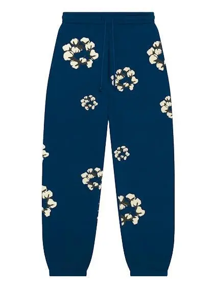DENIM TEARS X Cpfm Cactus Tears Wreath Sweatpants - Navy Blue