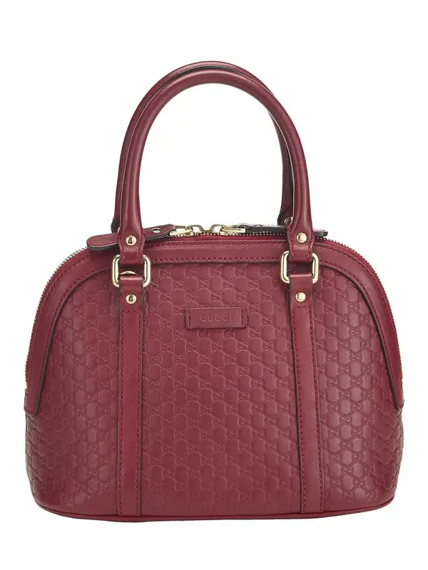 Gucci Microguccissima Leather Dome Bag - Red
