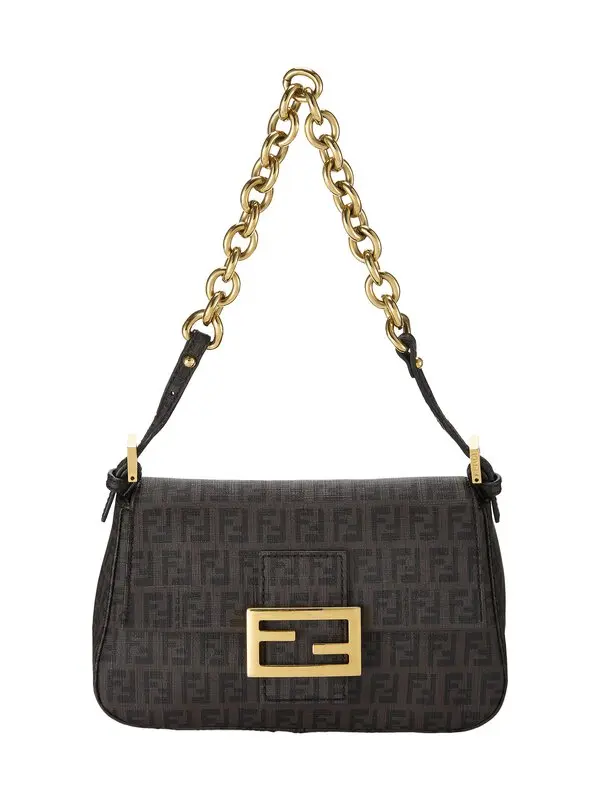 Fendi Zucchino Coated Canvas Mama - Brown