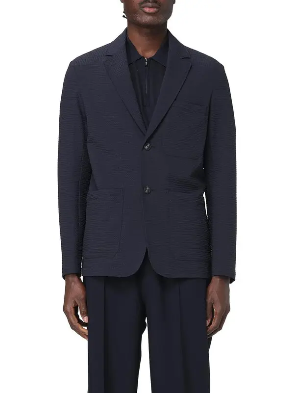 Emporio Armani Textured Blazer - Navy