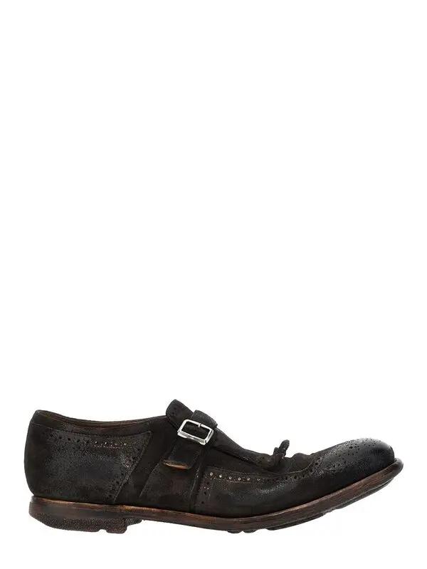 Church's Shanghai Suede Monk Strap Shoes - Brown