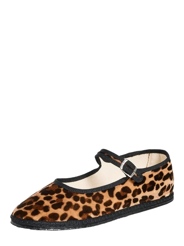 VIBI VENEZIA Velvet Leopard Furlana Flats - Tiepolo
