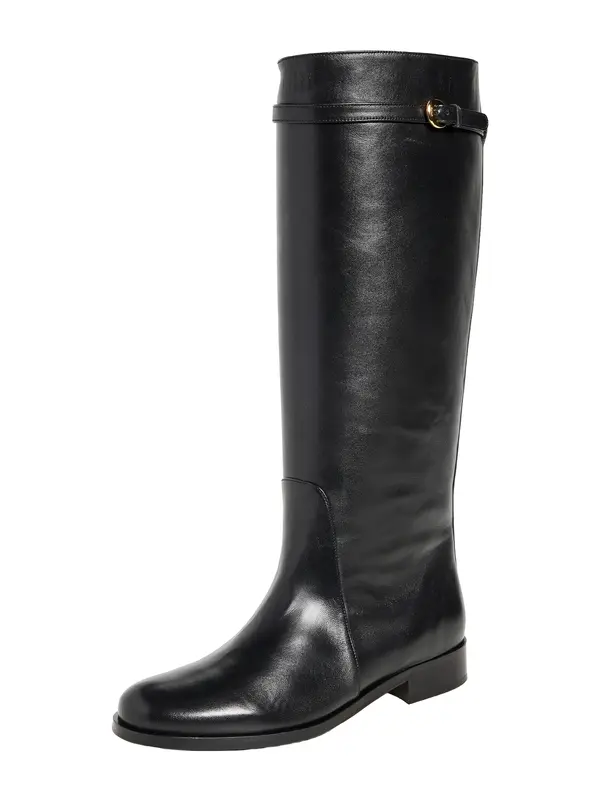Staud Harlow Riding Boots - Black
