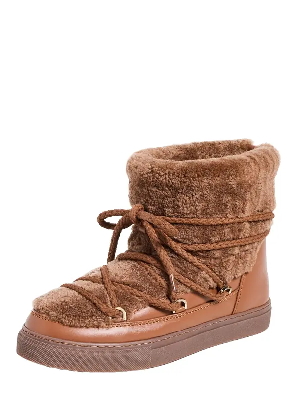 Inuikii Curly Shearling Sneakers - Brown