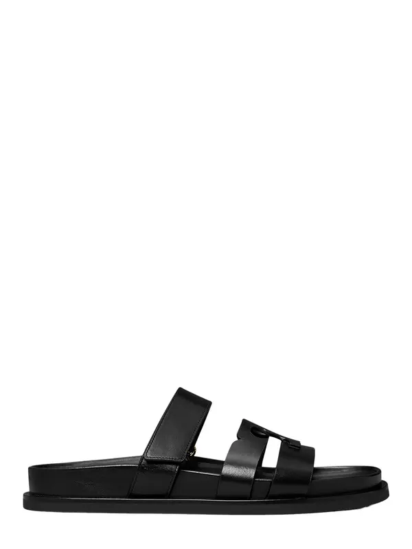 Tory Burch Ines Leather Triple-band Mule Sandals - Perfect Black