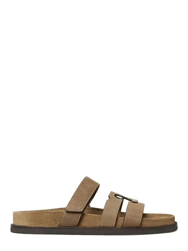 Tory Burch Ines Suede Mule Sandals - Brown