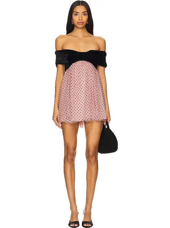 STONE COLD FOX Isabella Mini Dress - Black & Blush