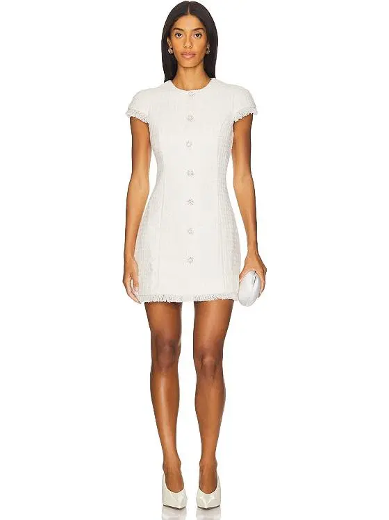 Likely Collarless Riello Dress - Ivory