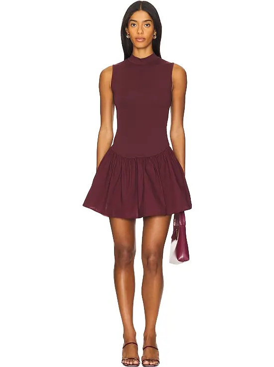 WeWoreWhat Mockneck Dress - Eggplant