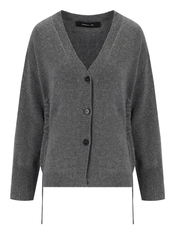 Federica Tosi Cashmere Blend Cardigan - Grey