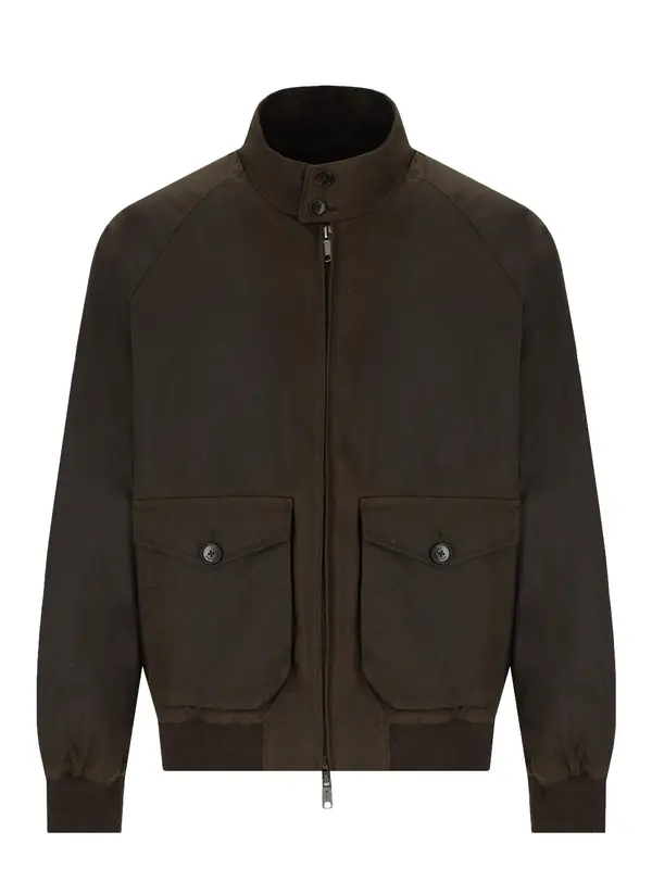 BARACUTA G9 Waxed Bomber Jacket - Green