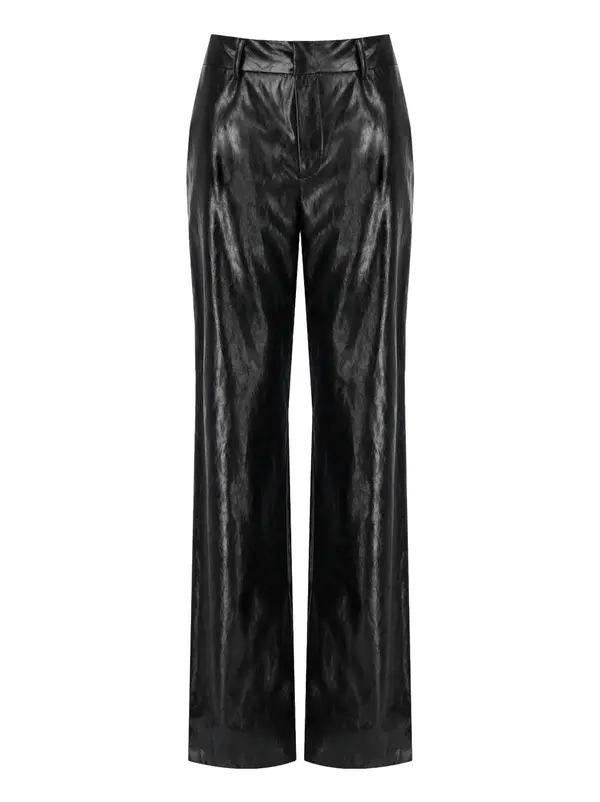 Federica Tosi Leather-effect Trousers - Black