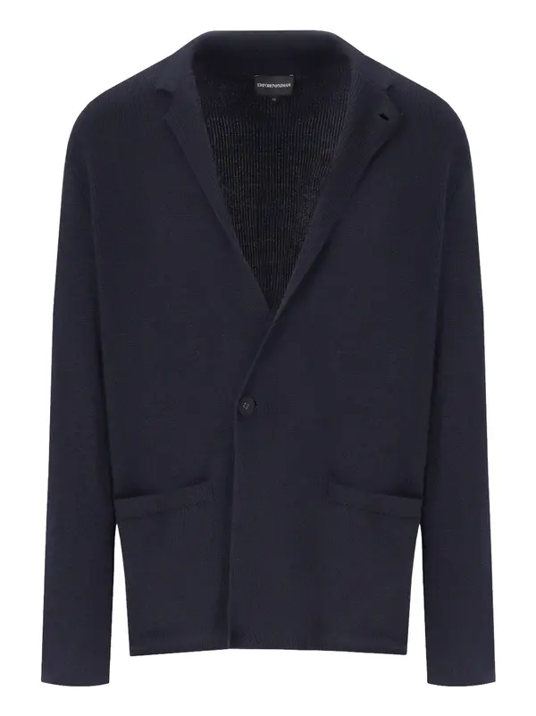 Emporio Armani Knitted Jacket - Blue