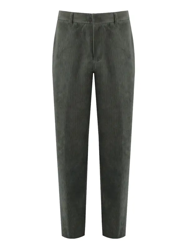 Emporio Armani Ribbed Velour Trousers - Green