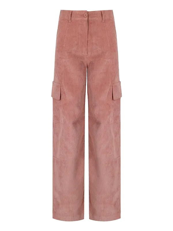 Essentiel Antwerp Corduroy Cargo Trousers - Pink