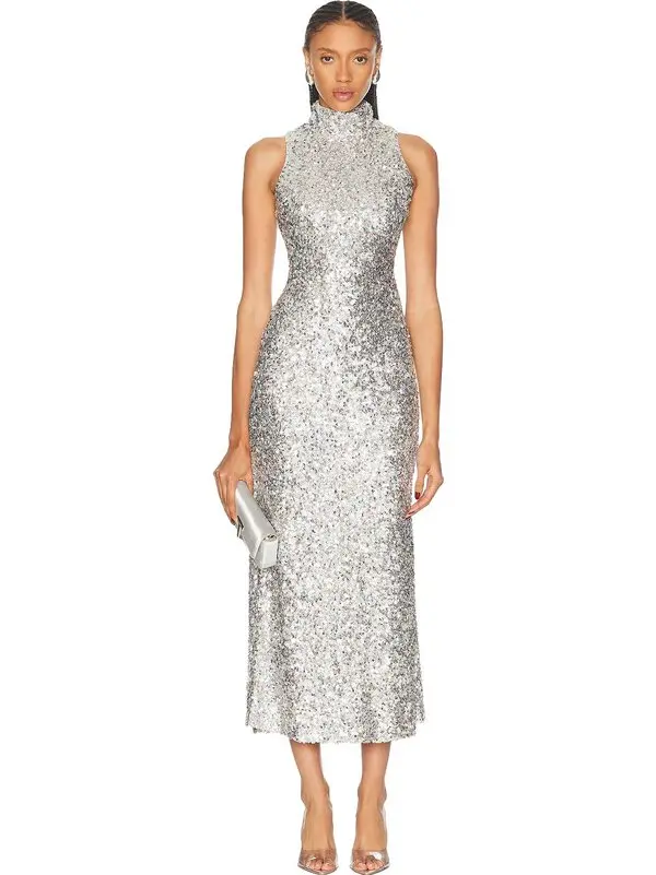 SIMONMILLER Sculpty Sleeveless Sequin Dress - Iiridescent