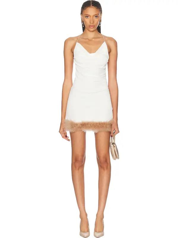 Coperni Boa Jersey Mini Dress - White