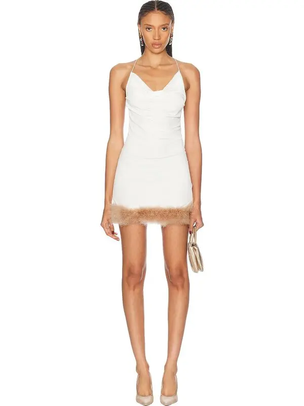 Coperni Boa Jersey Mini Dress - White