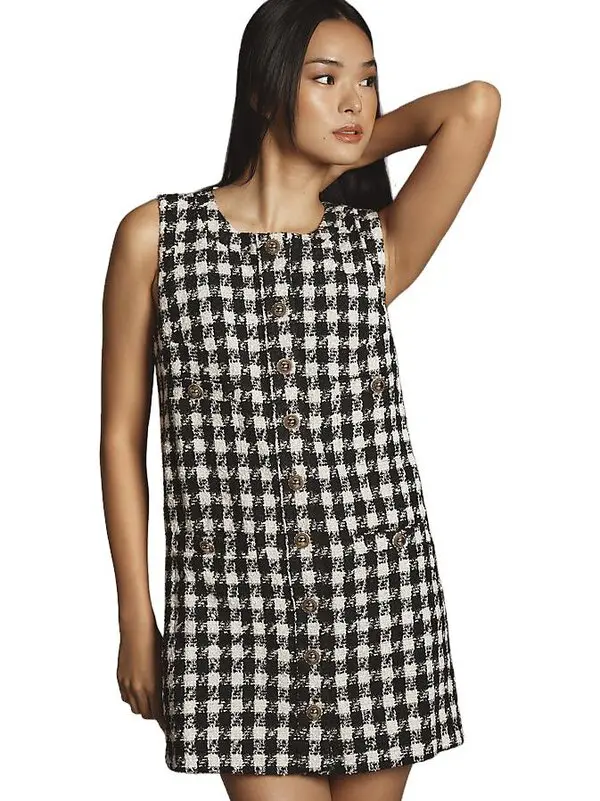 REFORMATION Tropez Mini Dress - Black & White Pattern