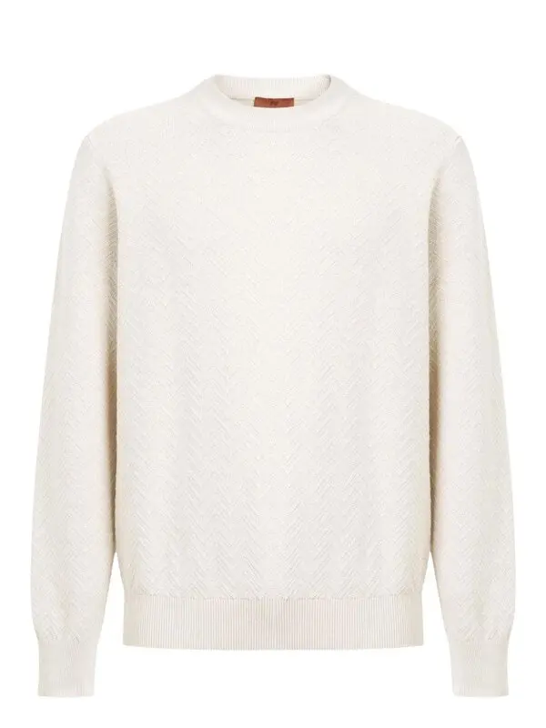 Missoni Chevron Cotton Jumper - White