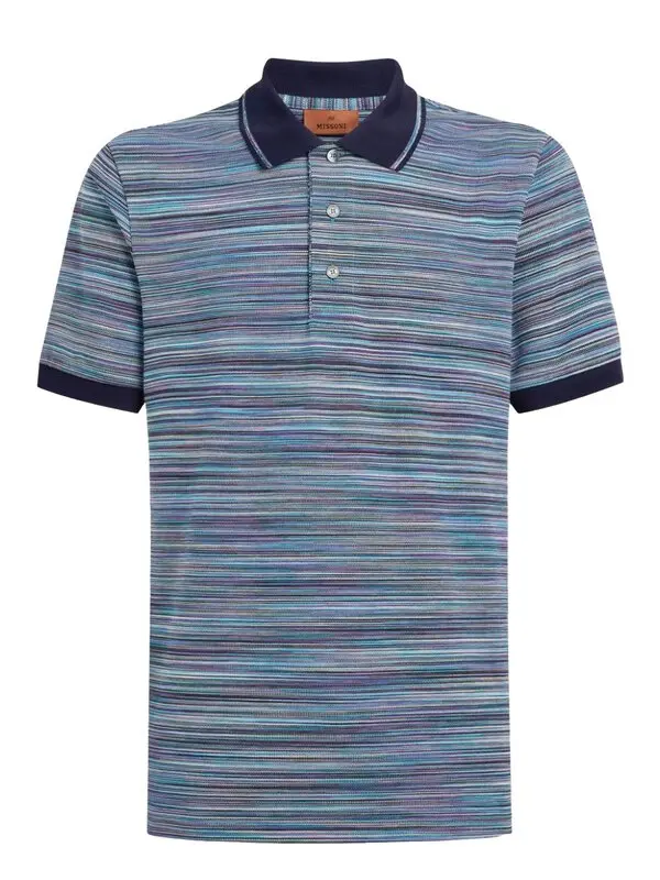 Missoni Slub Cotton Polo Shirt - Blue