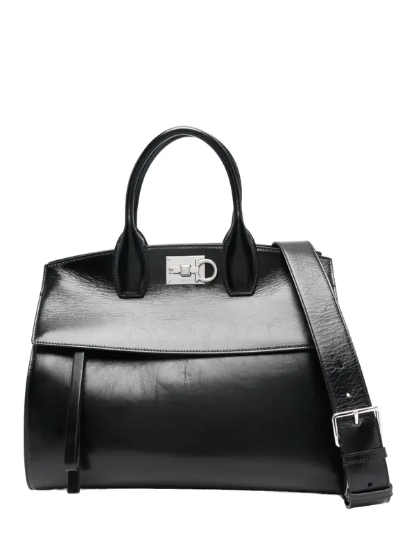 FERRAGAMO Large Studio Soft Tote Bag - Black