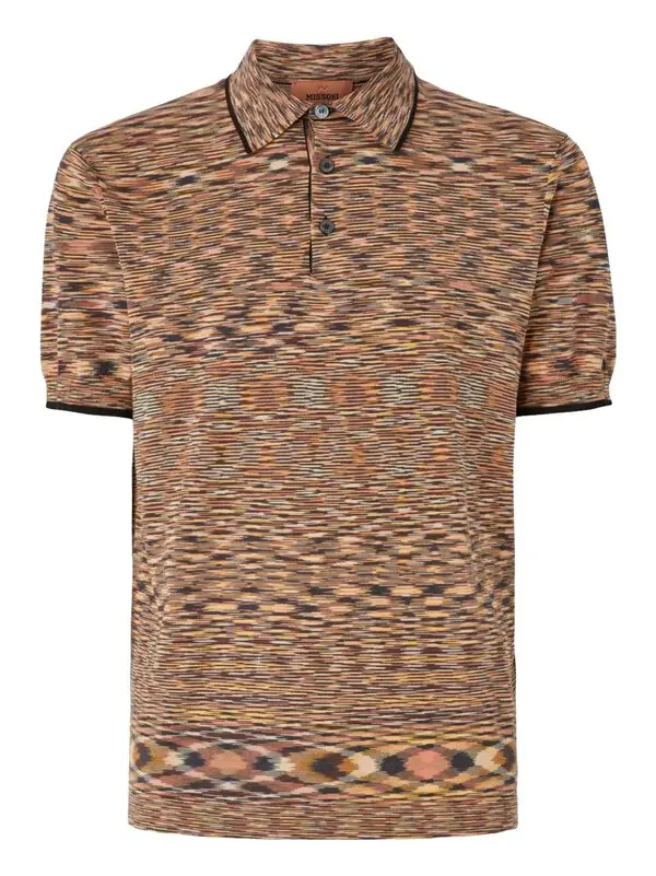 Missoni Slub Cotton Polo Shirt - Brown