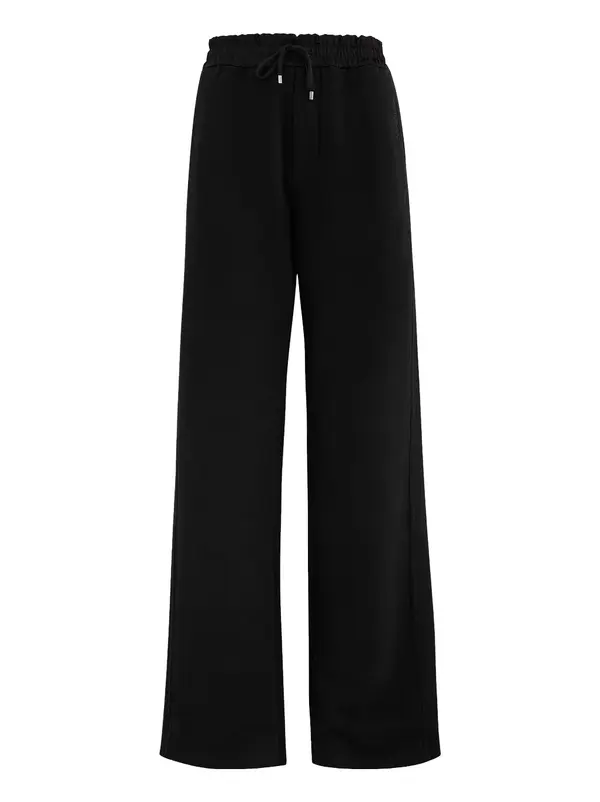 Saint Laurent Logo Straight-leg Cotton Sweatpants - Black