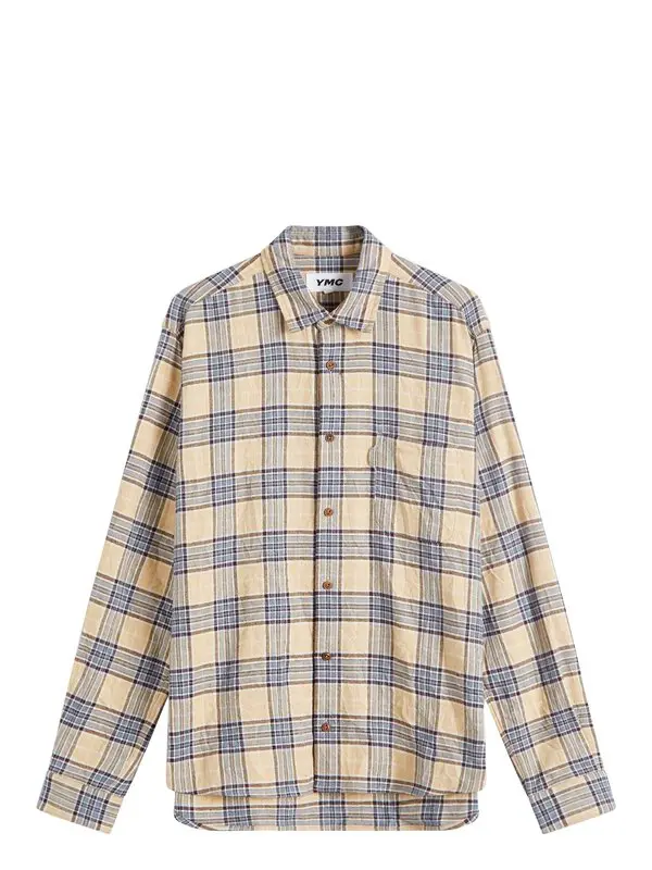You Must Create Curtis Check Shirt - Beige Multi