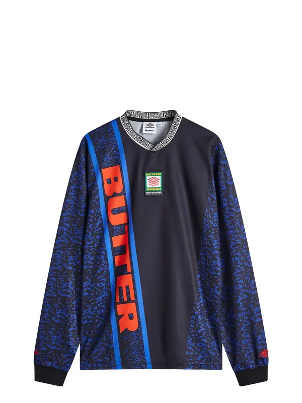 BUTTER GOODS X Umbro Goalie Long Sleeve Jersey - Black/blue