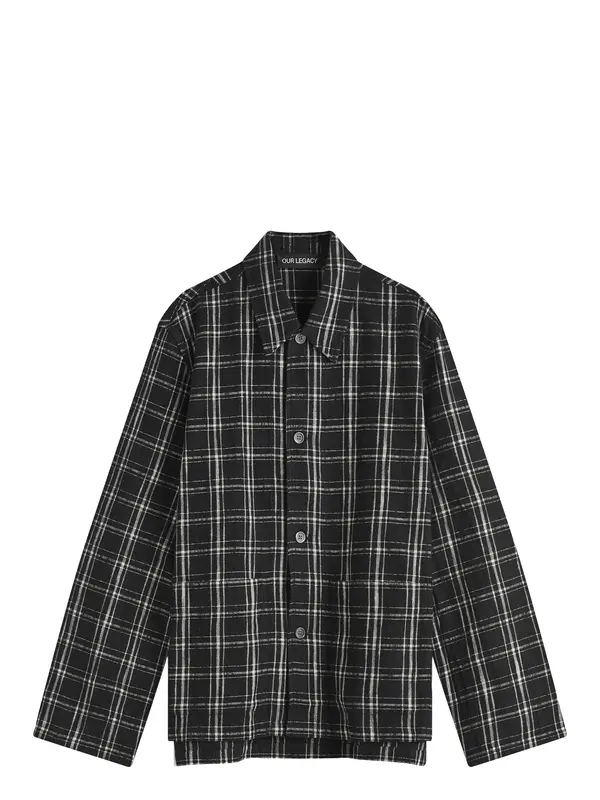 Our Legacy Flannel Haven Jacket - Black/white Helix Flannel
