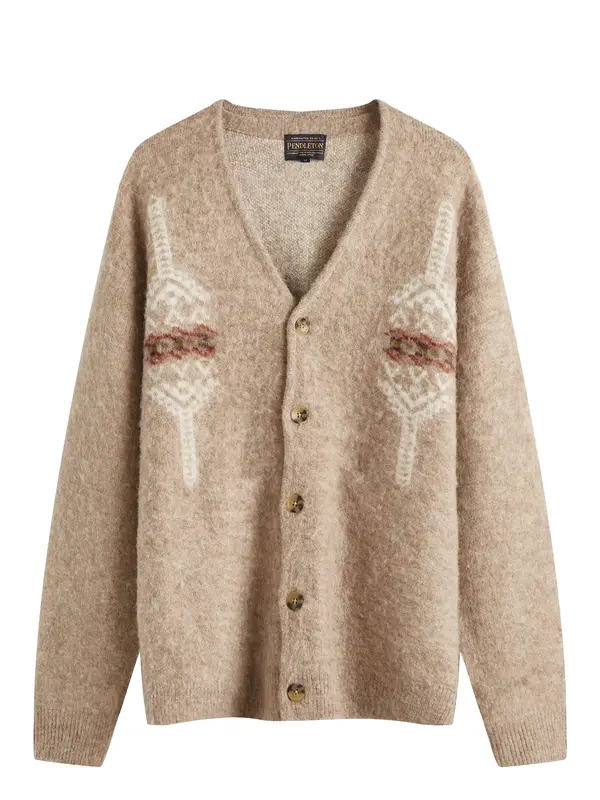 Pendleton Shaggy Cardigan - Beige Beacon Rock