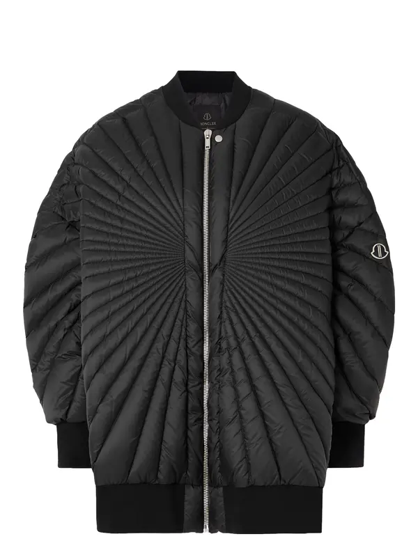 Rick Owens Moncler Radiance Peter Oversized Quilted Down Jacket - Black