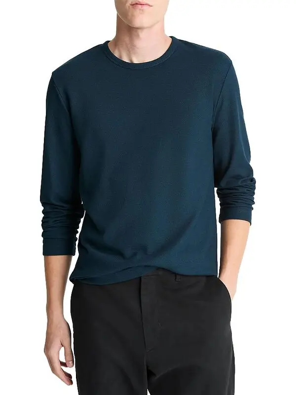 Vince Pima Pique Long Sleeve Tee - Rapids
