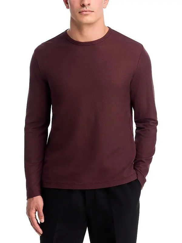 Vince Pima Pique Long Sleeve Tee - Washed Port