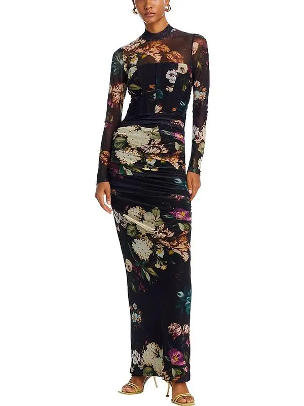 Black Halo Lexington Floral Gown - Bountiful Blossom