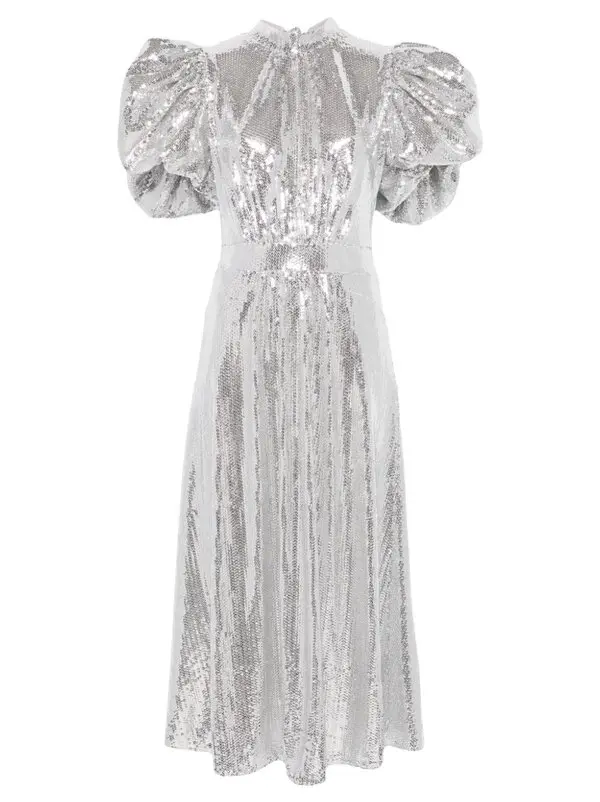ROTATE BY BIRGER CHRISTENSEN Sequined Maxi Dress - Silver
