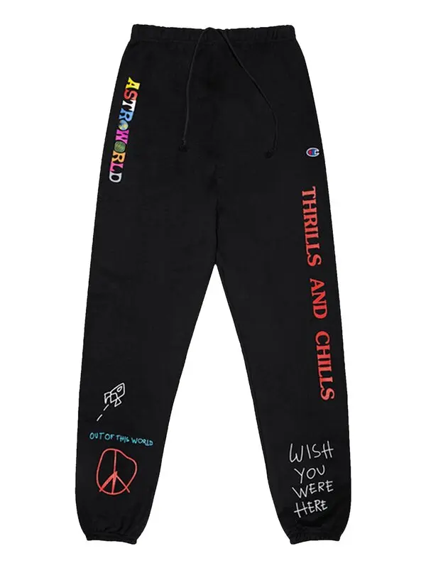 TRAVIS SCOTT Astroworld World Peace Sweatpants - Black