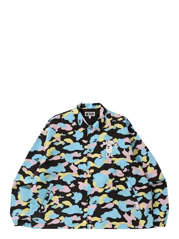 BAPE Multi Camo Relaxed Coach Jacket - Black