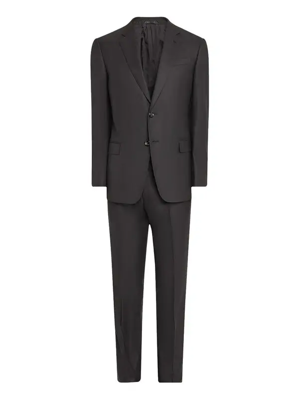 Giorgio Armani Basic Wool Two-piece Suit - Solid Blac