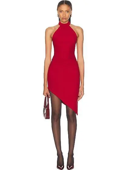 MIMCHIK Halter Gown - Red