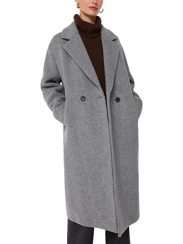 Whistles Eliza Double Breasted Coat - Grey