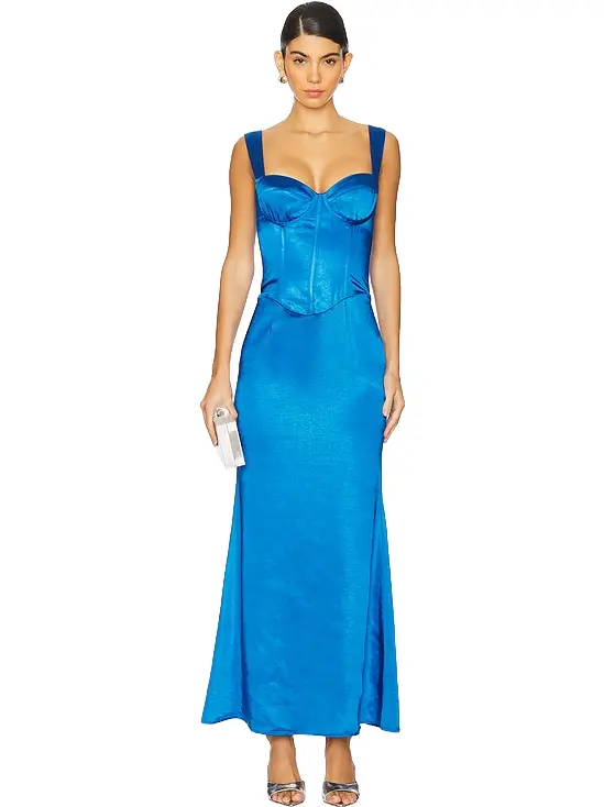 RUNAWAY THE LABEL Oura Maxi Dress - Cobalt