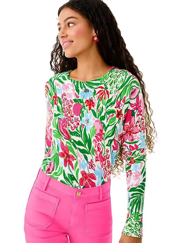 Lilly Pulitzer® Salima Crewneck Sweater - Multi Glowing Gardens