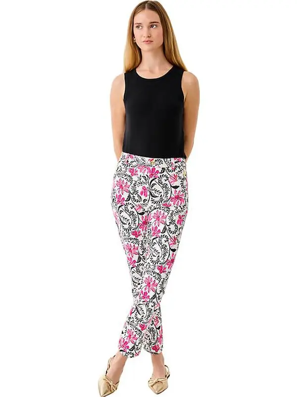 LILLY PULITZER 29' Ana High Rise Pant - Coconut Sunshine Seekers