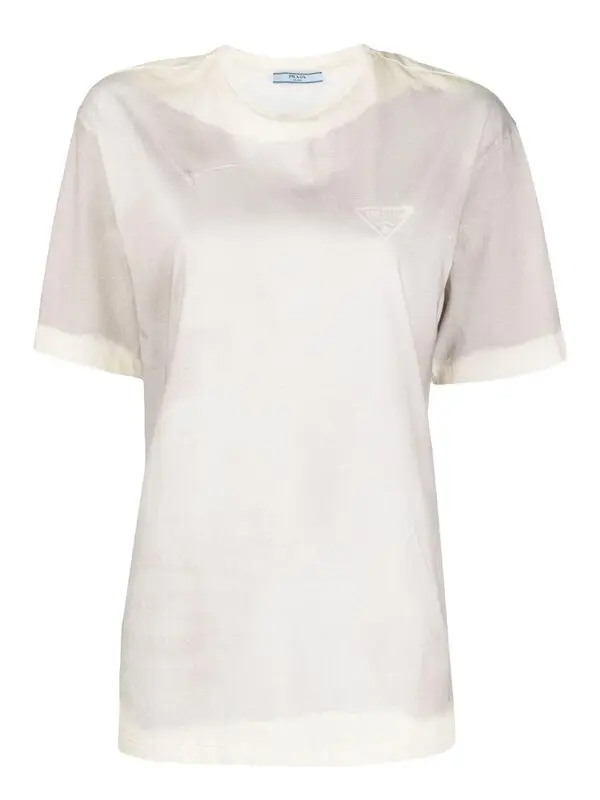 Prada Round-neck Top - Neutrals