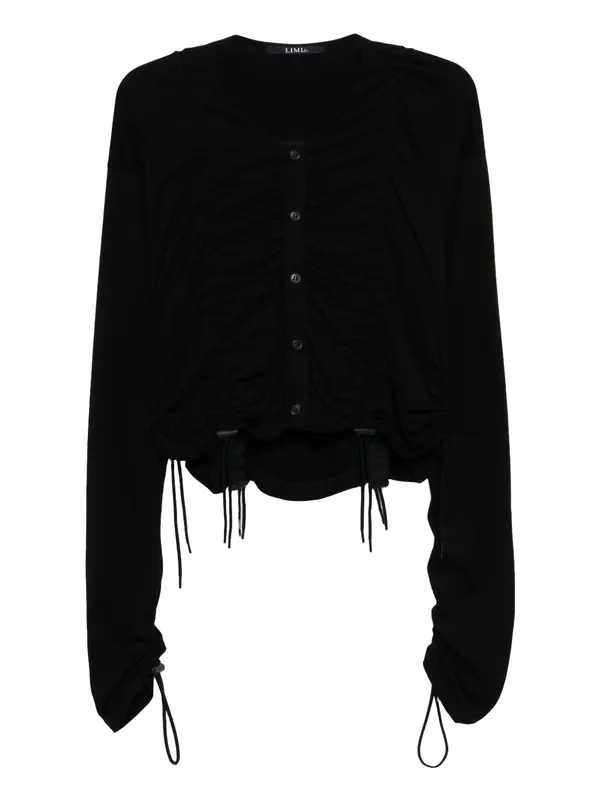 Yohji Yamamoto Elasticated Cardigan - Black