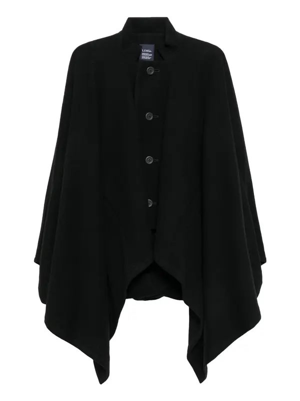 Yohji Yamamoto Button-up Cape - Black
