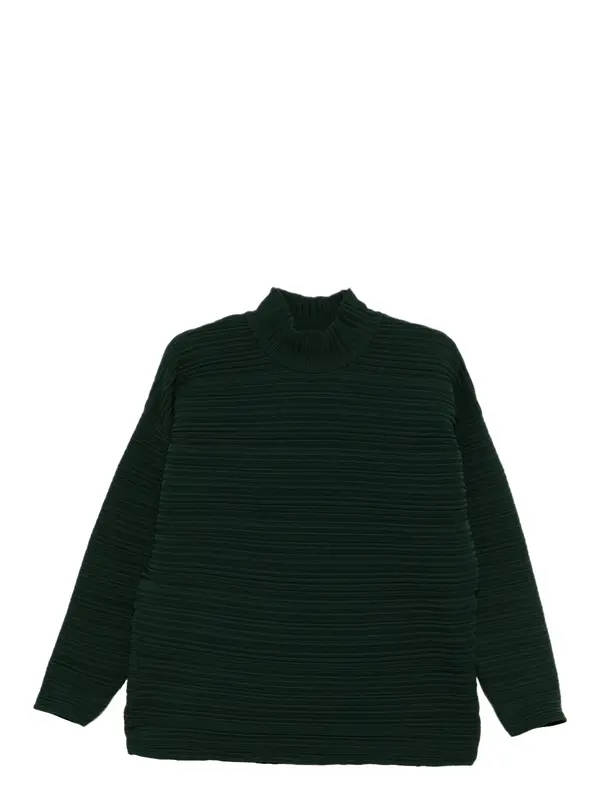 Issey Miyake Crepe Knitted Top - Green